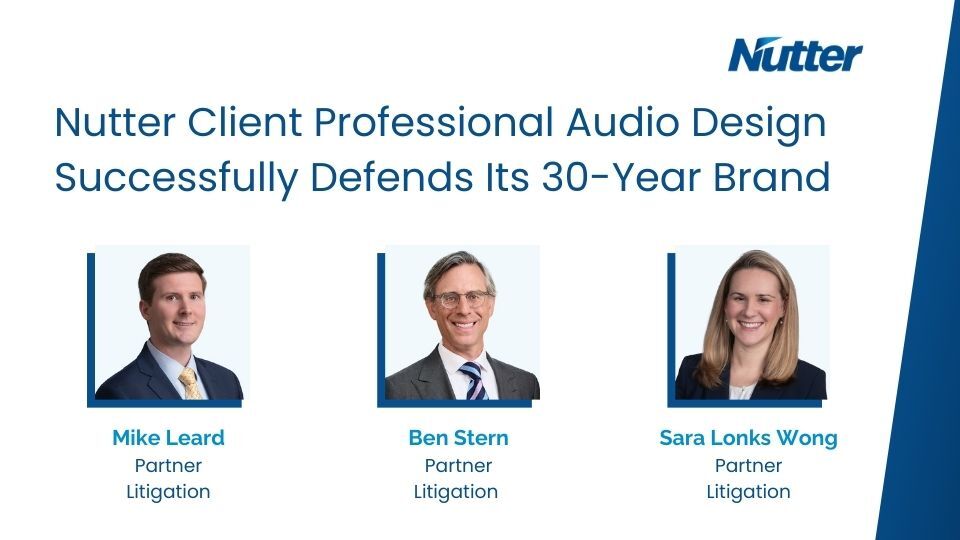 Nutter Client Professional Audio Design Successfully Defends Its 30 ...